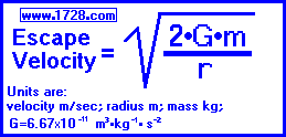 Escape Velocity Ultra Calculator